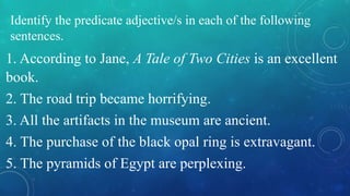 English Lesson: Predicate Adjectives | PPTX