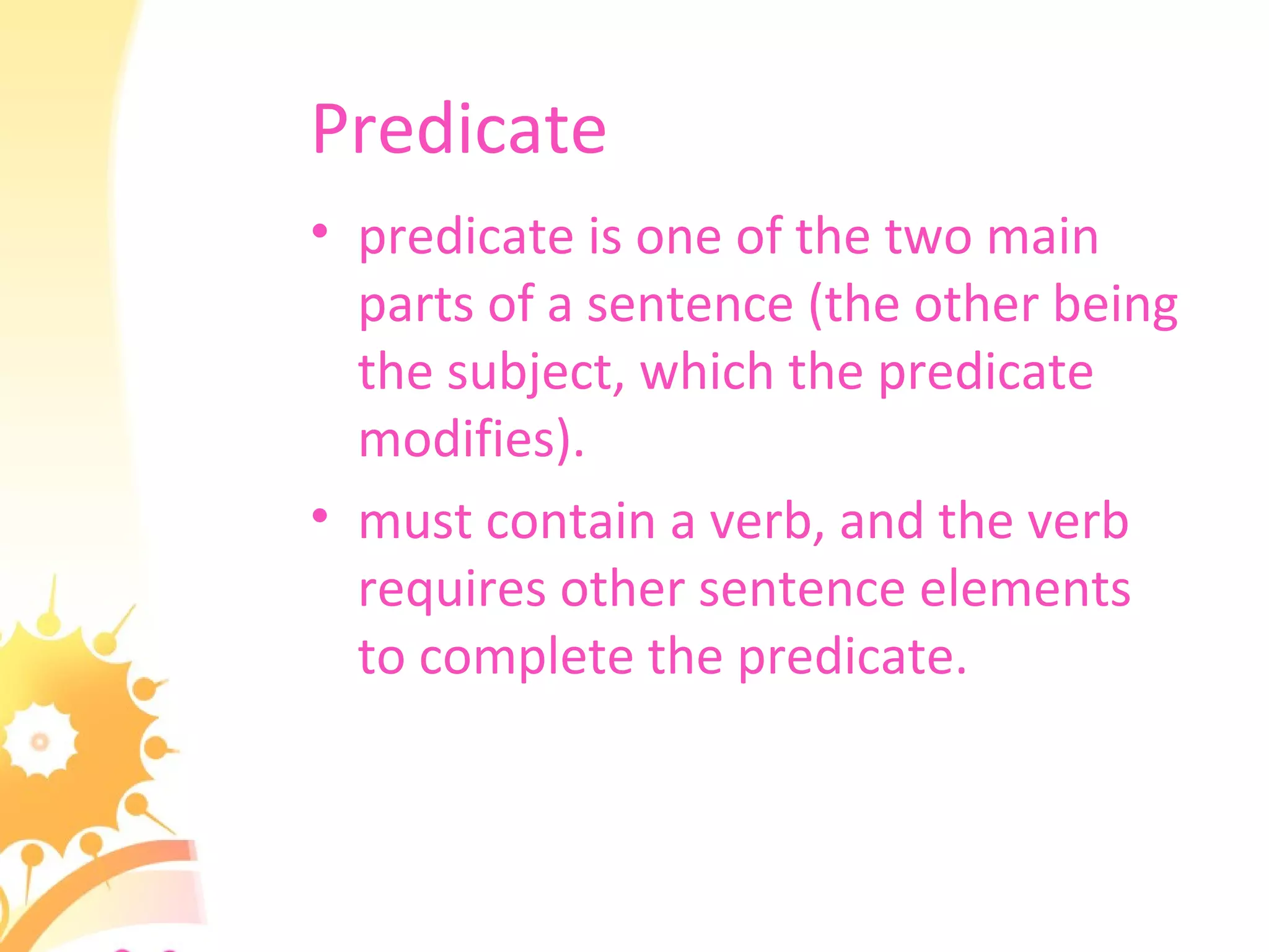 Predicate | PPT