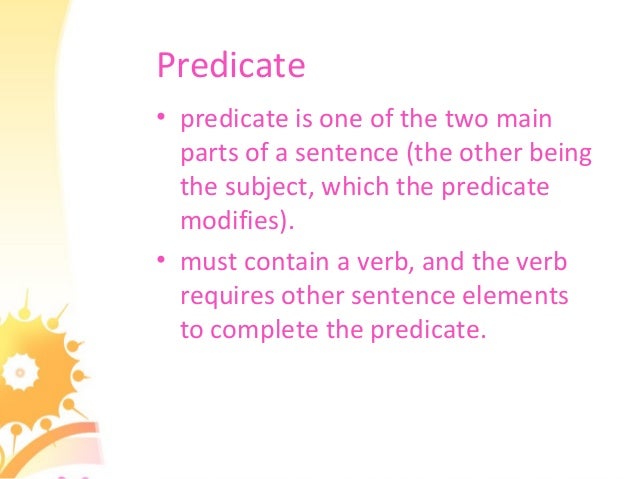 Predicate