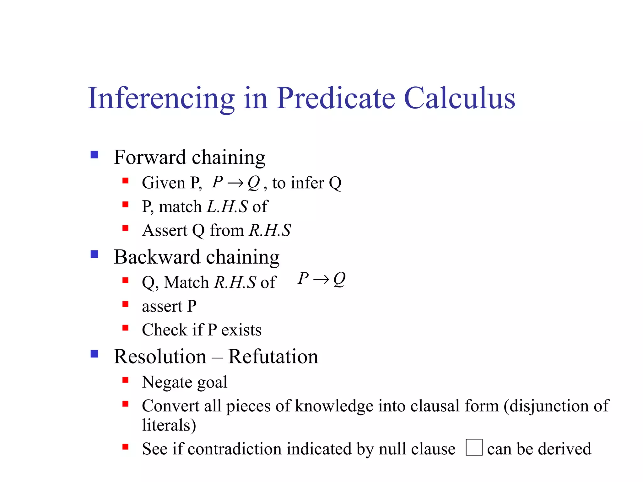 Predicate calculus | PPT