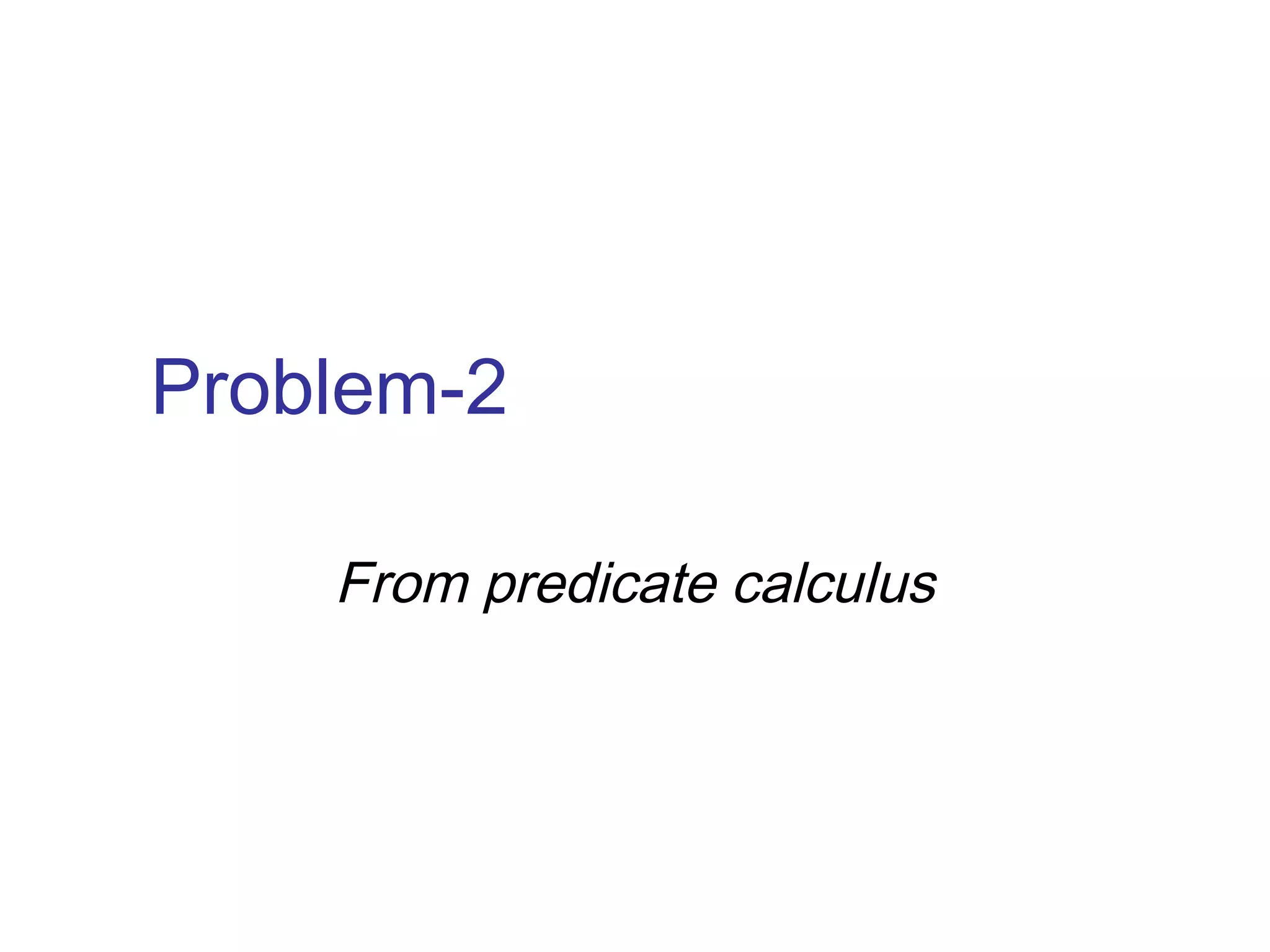 Predicate calculus | PPT