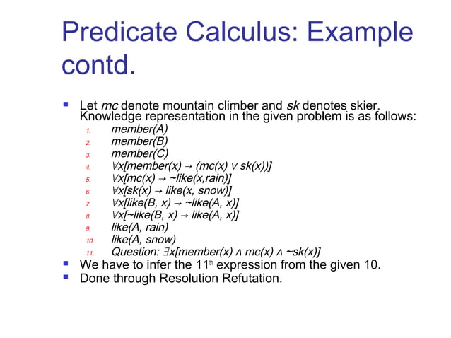 Predicate calculus | PPT