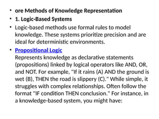 Core Methods of Knowledge Representation | PPTX