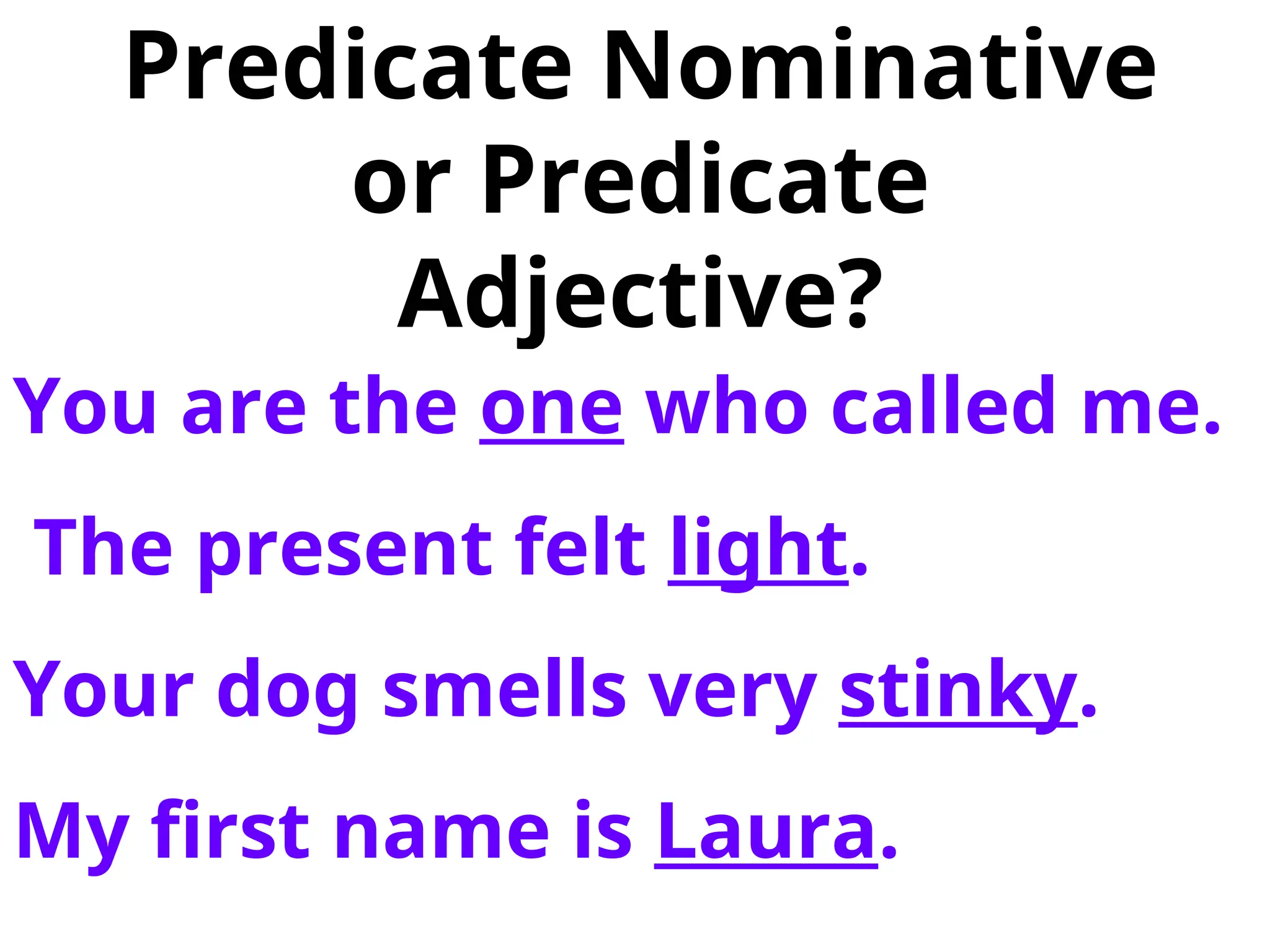 Predicate Nominatives for Smart City International | PPT