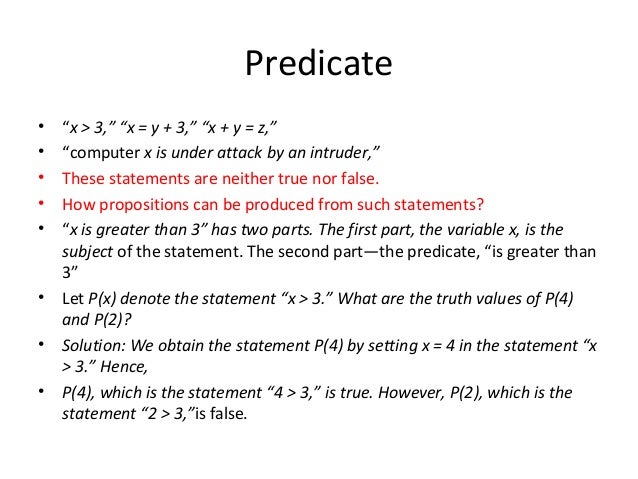 Predicate And Quantifier