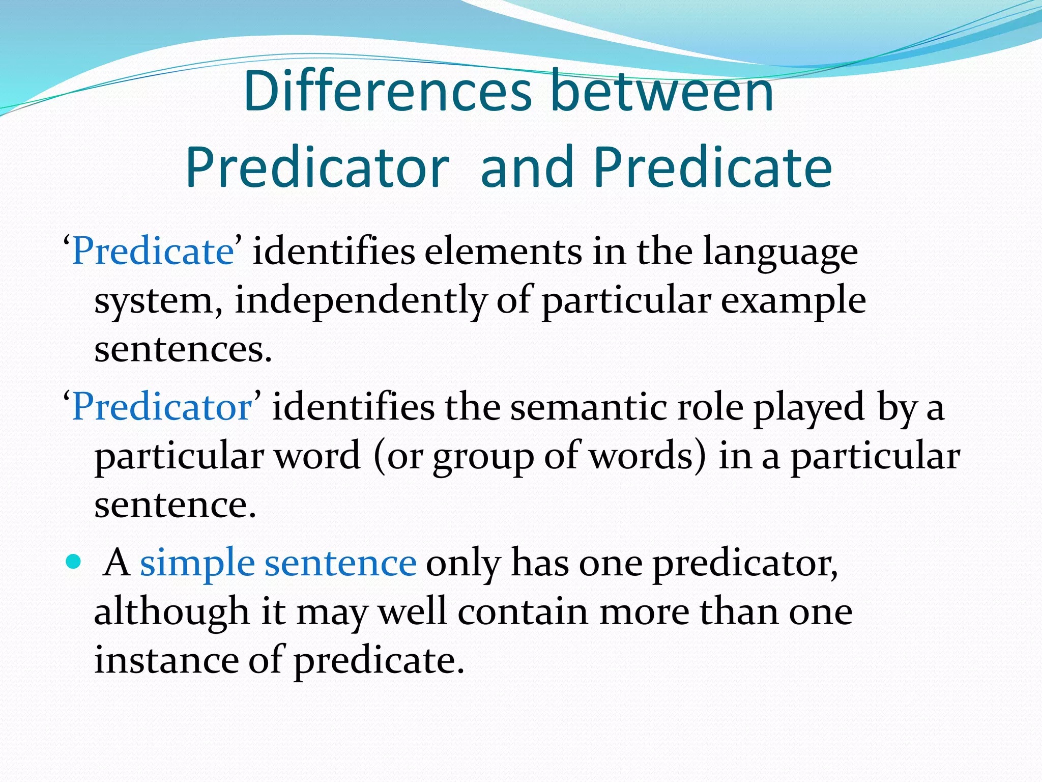 Predicates in Semantic | PPTX