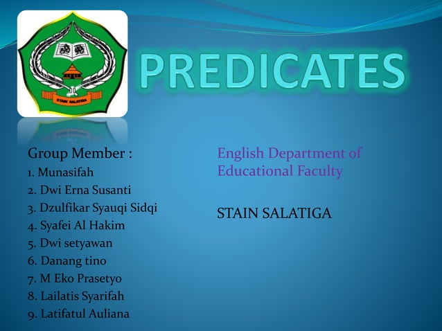 Predicates in Semantic | PPTX