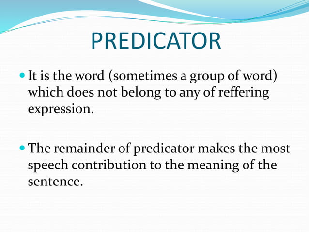 Predicates in Semantic | PPTX