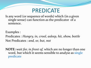 Predicates in Semantic | PPTX