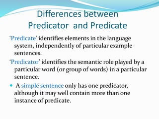 Predicates in Semantic | PPTX