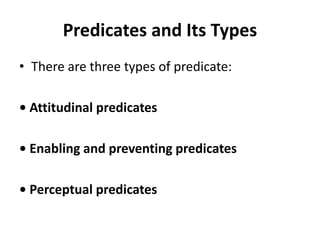 Predicates and its types | PPTX