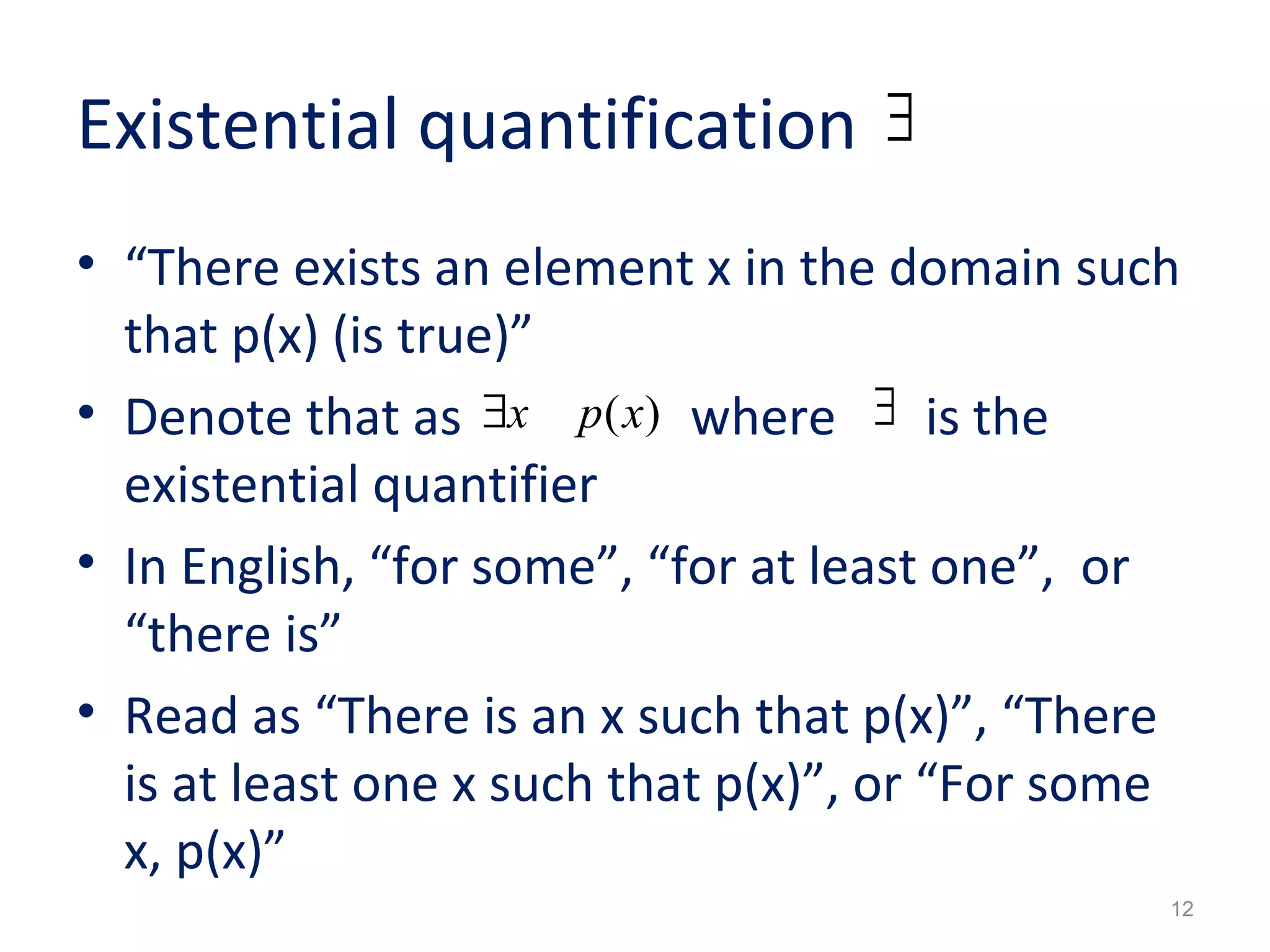 Predicates and Quantifiers | PPT
