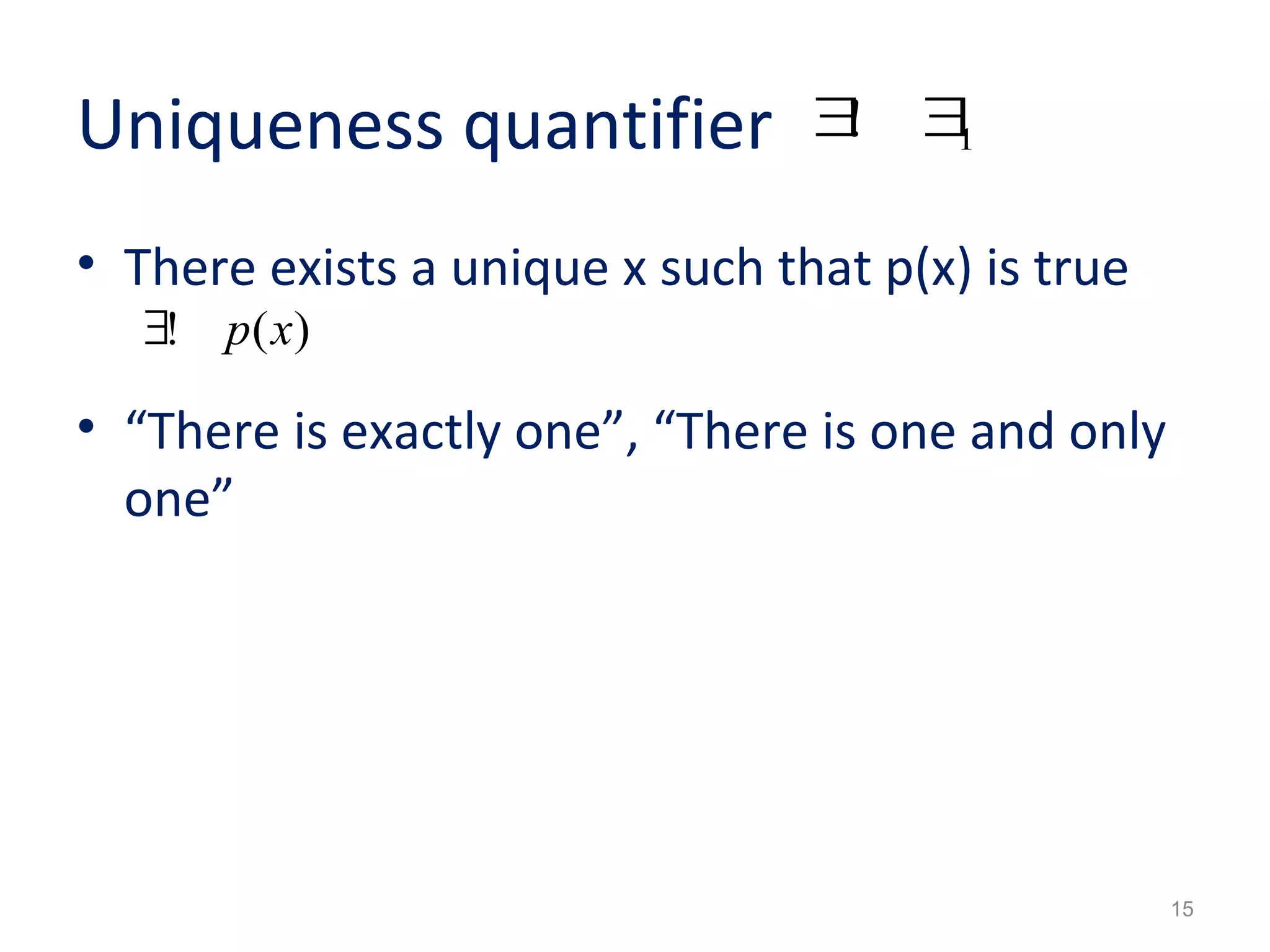 Predicates and Quantifiers | PPT Predicates and Quantifiers | PPT