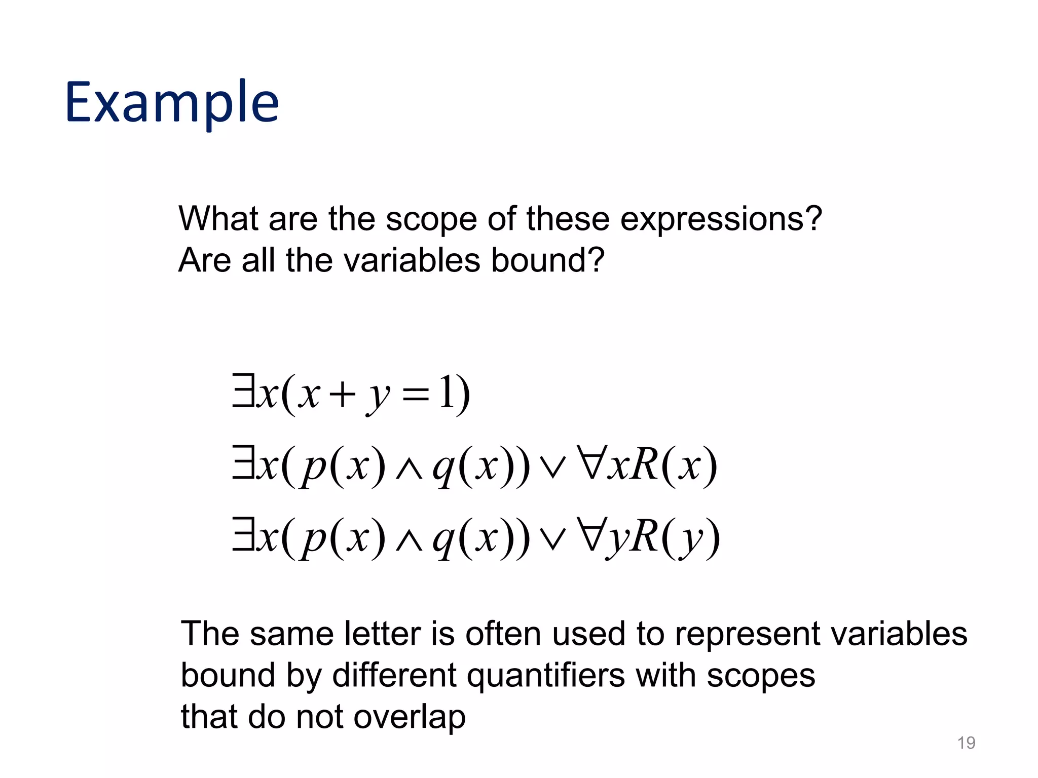 Predicates and Quantifiers | PPT