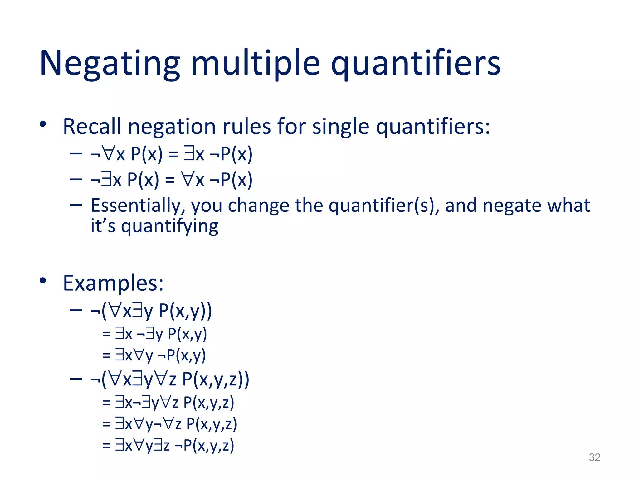 Predicates and Quantifiers | PPT