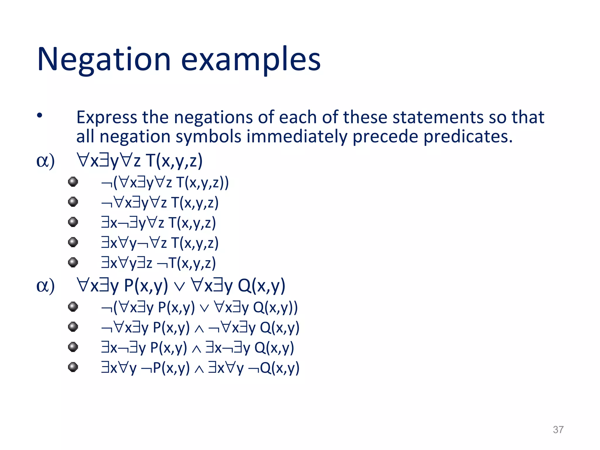 Predicates and Quantifiers | PPT