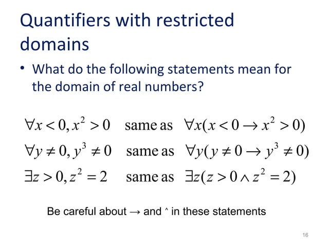 Predicates and Quantifiers | PPT