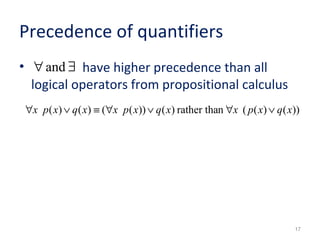 Predicates and Quantifiers | PPT