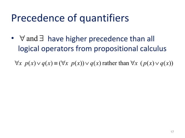 Predicates and Quantifiers | PPT