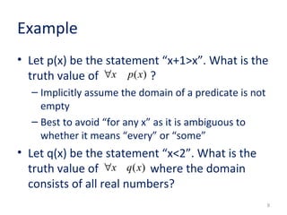 Predicates and Quantifiers | PPT