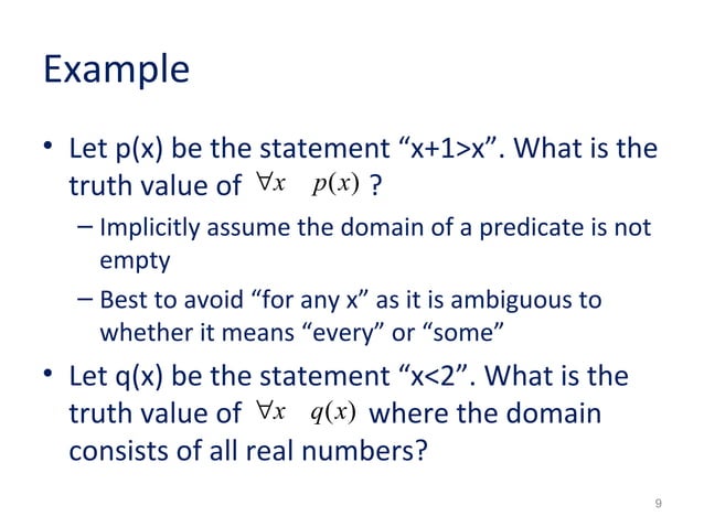 Predicates and Quantifiers | PPT