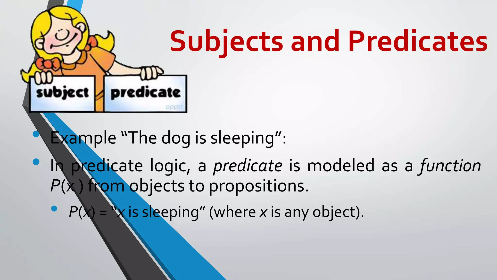 Predicates and quantifiers presentation topics | PPT Predicates and quantifiers presentation topics | PPT