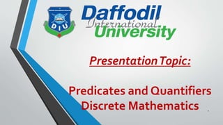 Predicates and quantifiers presentation topics | PPT