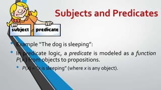 Predicates and quantifiers presentation topics | PPT