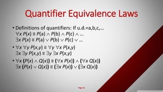 Predicates and quantifiers | PPTX