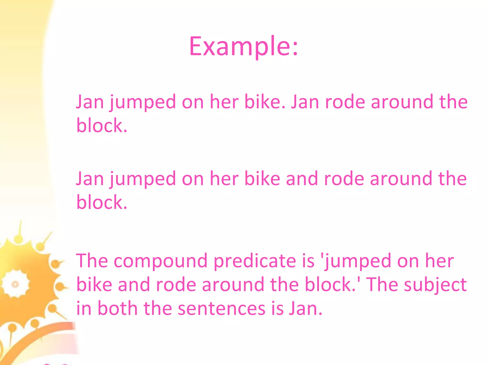 Predicates, the direct object & indirect object | PPT