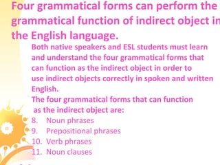 Predicates, the direct object & indirect object | PPT