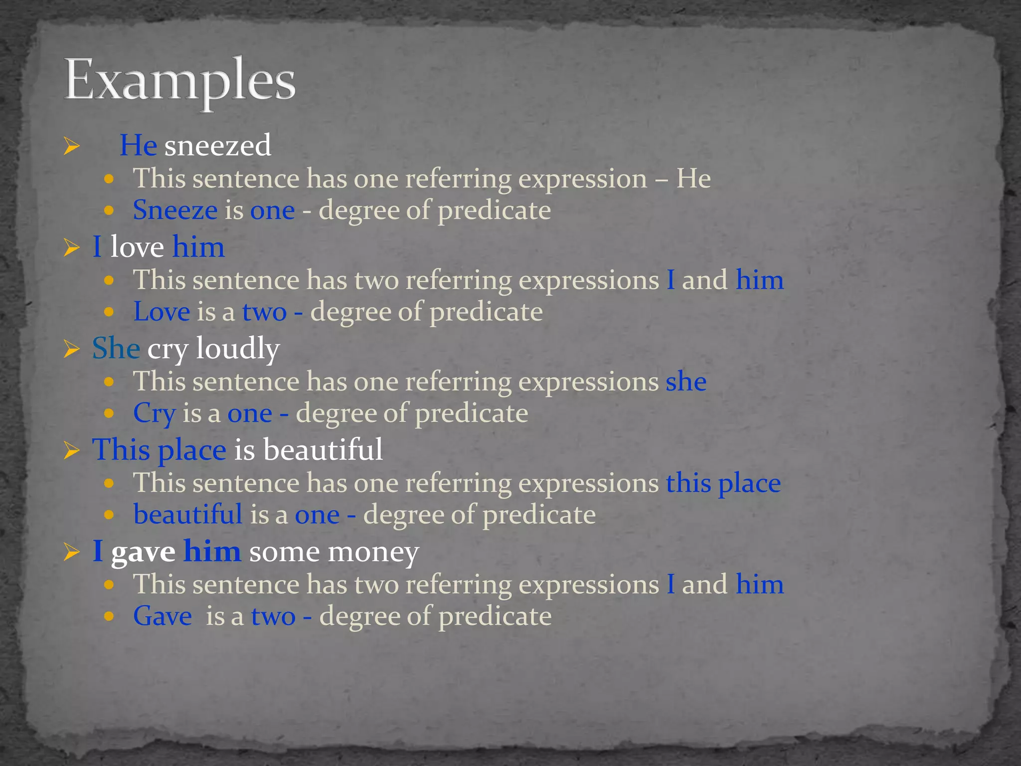 PREDICATOR, PREDICATE, AND DEGREE OF PREDICATES | PPTX