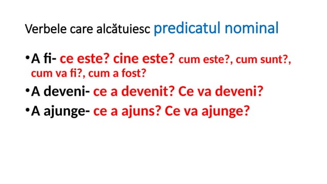 clasa a5 a predicatul ca parte principala de propozitie | PPTX