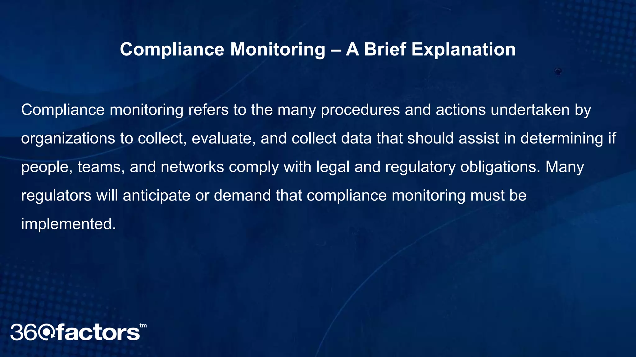 Predict360 Compliance Monitoring & Testing Software | PPTX | Financial ...