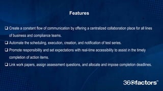 Predict360 Compliance Monitoring & Testing Software | PPTX | Financial ...