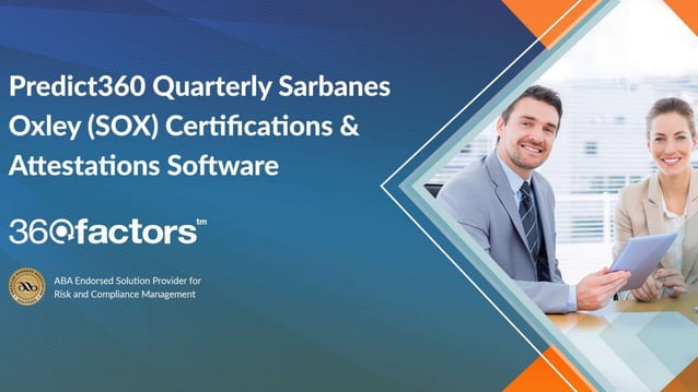 Predict360 Quarterly Sarbanes Oxley Certifications and Software.pptx
