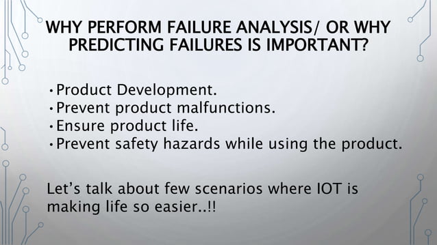 Predictability of process failure or product failure - IOT | PPT