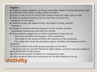 Predictable Pendulums | PPT