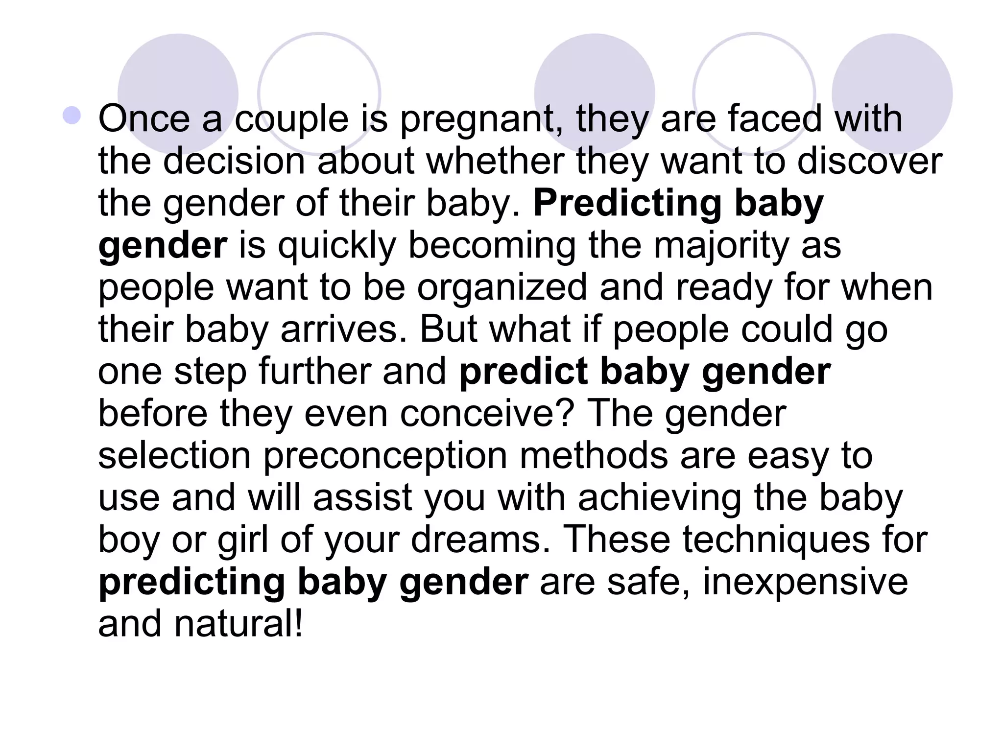 Predict baby gender | PPT