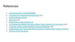 Predict Customer Lifetime Value Presentation | PDF