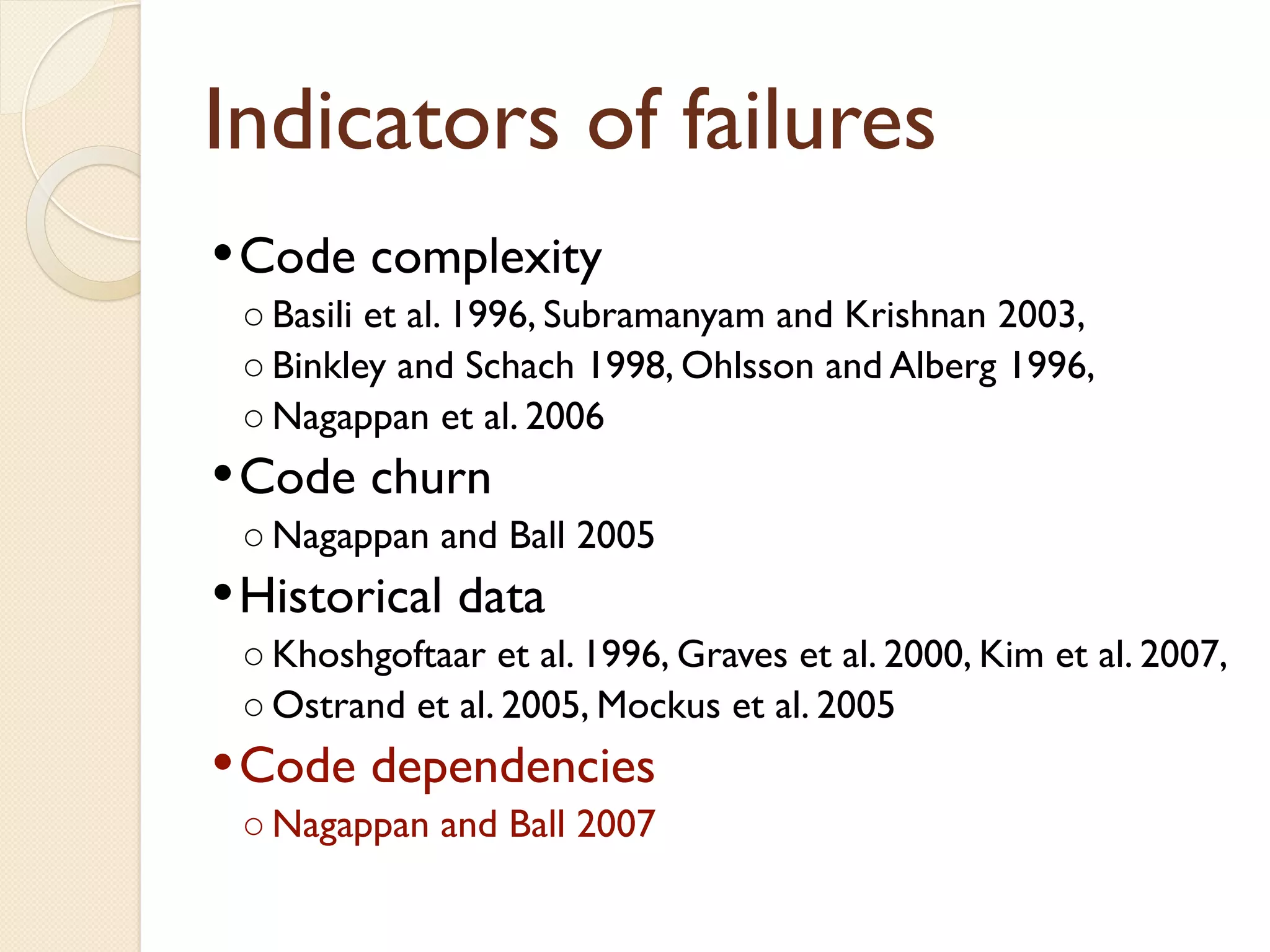 Predicting Subsystem Defects Using Dependency Graph Complexities Ppt
