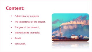 Predicting air pollution level | PPTX