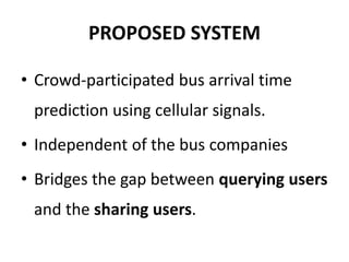 Predicting bus arrival time based on participatory mobile phone sensing | PPT