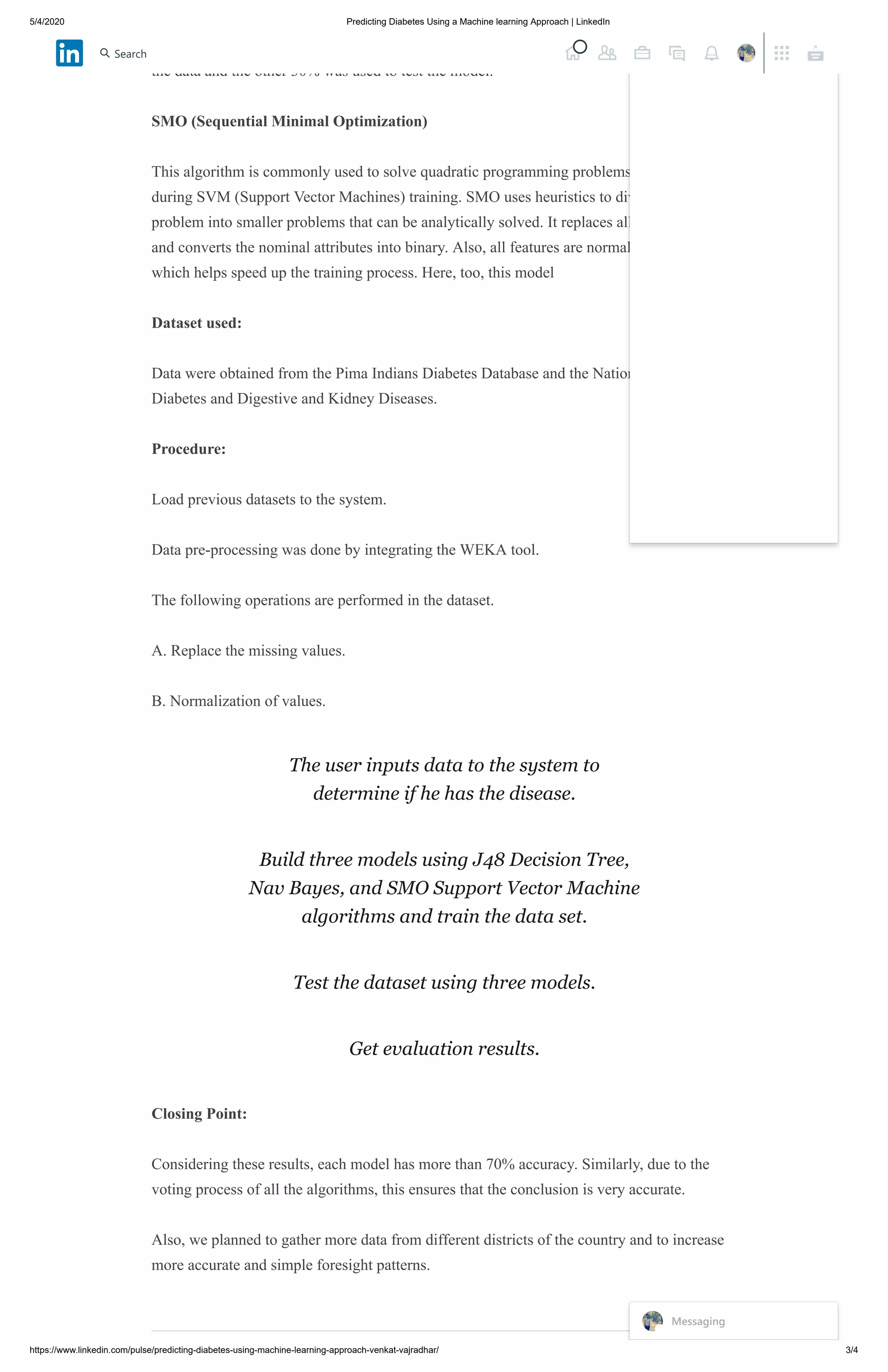 Predicting Diabetes Using A Machine Learning Approach Linked In Pdf