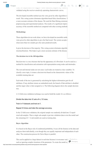 Predicting diabetes using a machine learning approach linked in | PDF