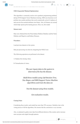 Predicting diabetes using a machine learning approach linked in | PDF