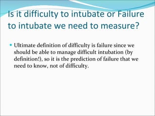 Predicting difficult intubation | PPT
