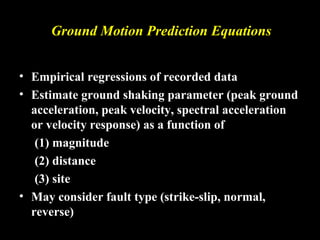 Predicting Ground Motion From Earthquakes | PPT