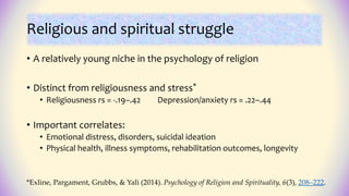 Predicting life meaning and satisfaction with religious & spiritual ...