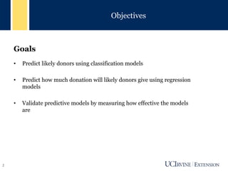 Predicting Likely Donors and Donation Amounts | PPT
